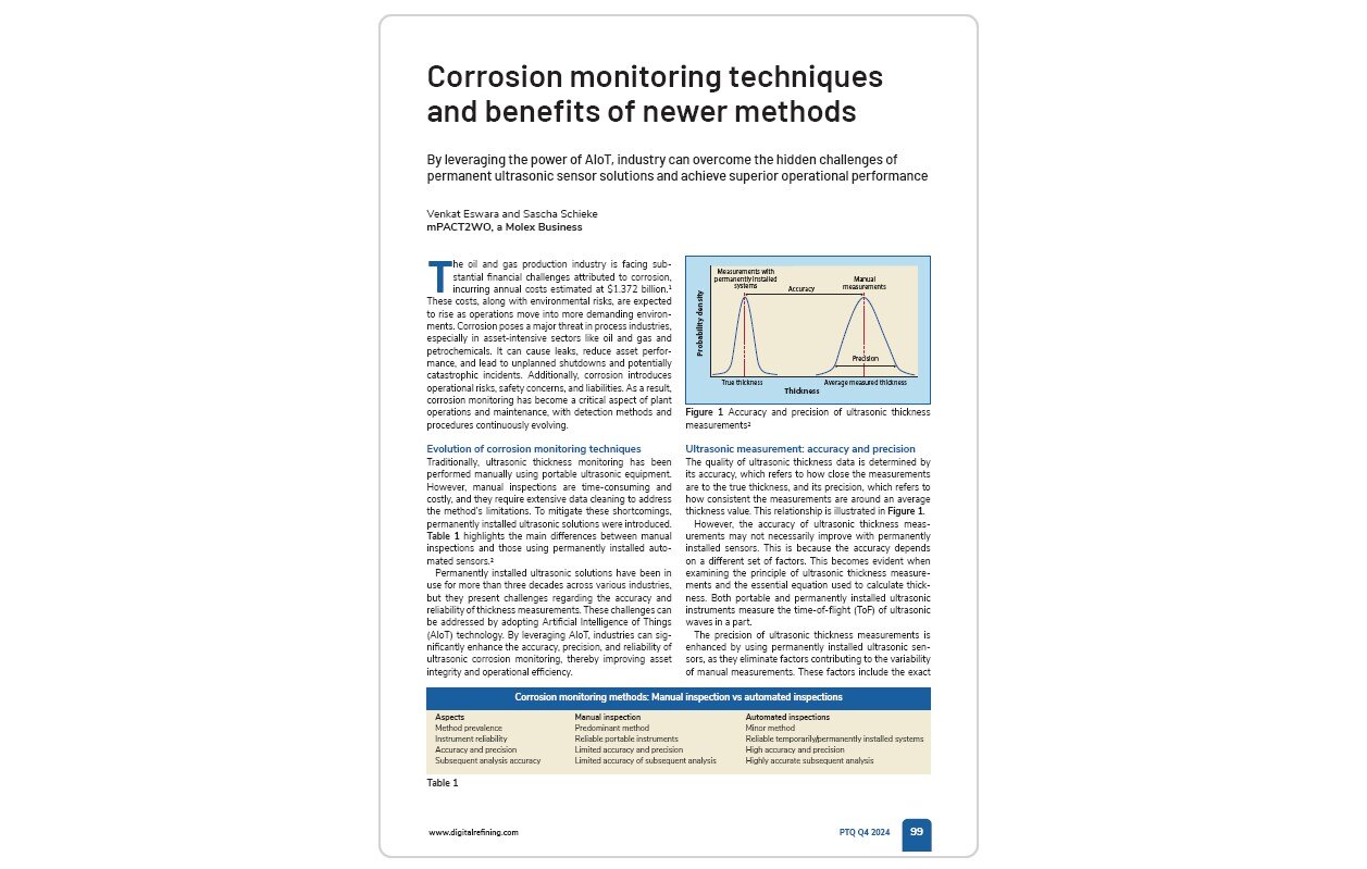 Case Studies & Papers - Emissions Monitoring and Corrosion Monitoring